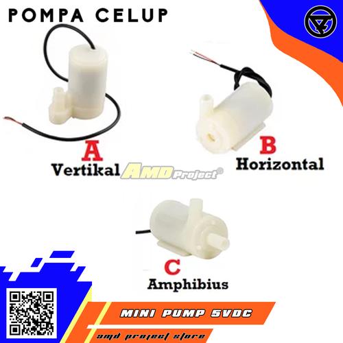 Jual Pompa Air Celup Mini Summersible Water Pump DC Arduino 3-6V 5 Volt ...