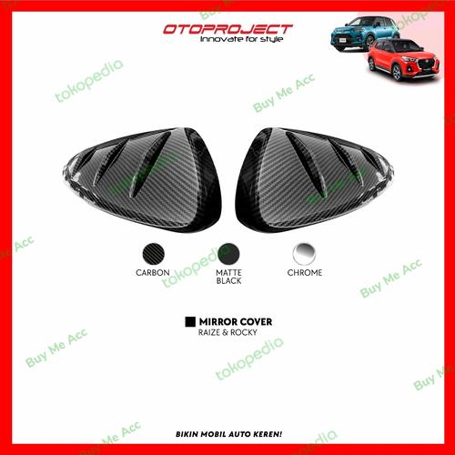 Jual Mirror Cover Raize Rocky / Cover Spion Carbon Matte Chrome ...