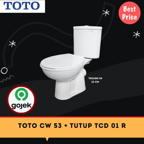 Jual TOTO CLOSET DUDUK CW 53 + SW 53JP/53 + TCD 01R MONOBLOK TOTO ...