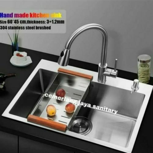 Jual Paket Lengkap Kitchen Sink Stainless INOBE 6045 + Kran Tarik ...