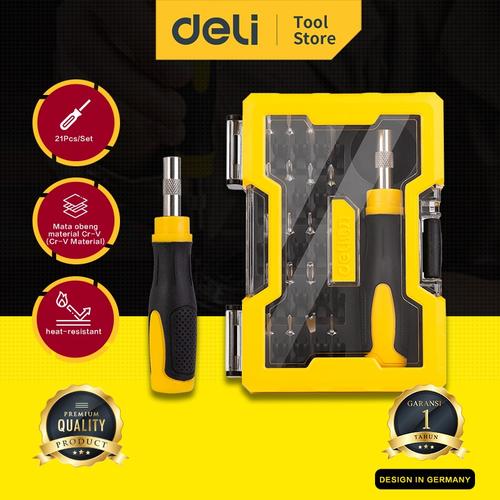 Promo Deli Precision Screwdriver Set / Obeng presisi 21pcs/set Cr-V ...