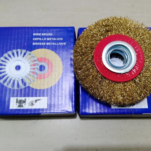 Jual WIRE BRUSH SIKAT KAWAT 4 ".5 ".6 inch BAJA BULAT - 4 inch ...