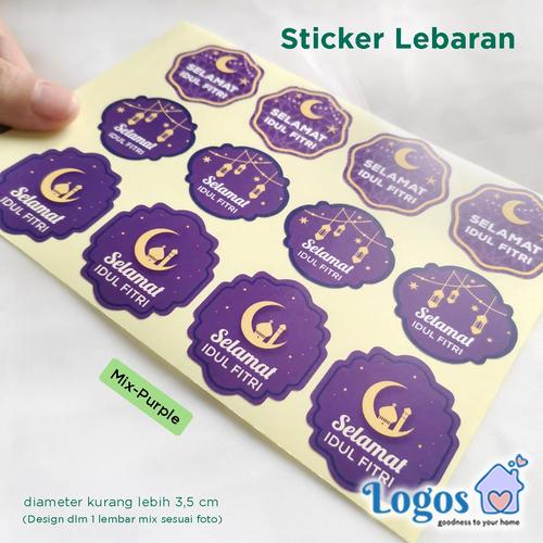 Promo Sticker Lebaran Mix stiker Ucapan Selamat Idul Fitri gift tag ...