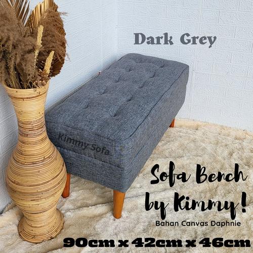 Jual Sofa Puff Bench / Stool Sofa / Stool Panjang Minimalis - darkgrey ...