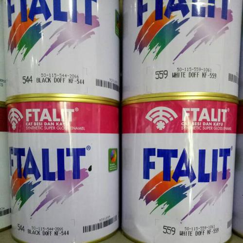 Jual CAT FTALIT 1KG/ CAT BESI & KAYU PUTIH HITAM GLOSSY DOFF ORIGINAL ...