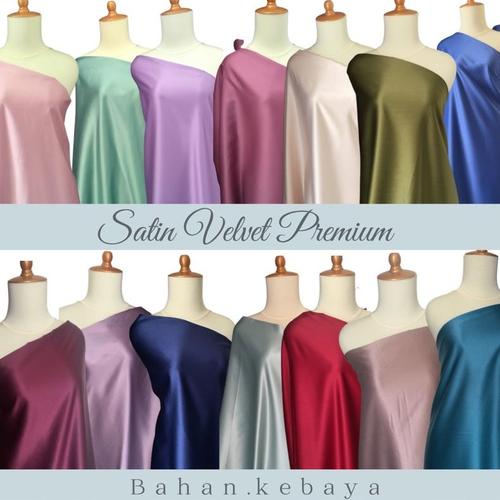 Jual Kain Silk Satin Saten Meteran Furing Kebaya Velvet Premium Bahan ...