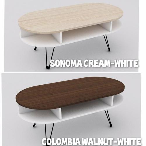 Jual coffee table minimalis meja kopi ruang tamu simon CF - walnut ...