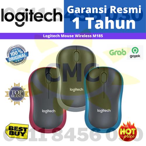 Jual LOGITECH WIRELESS MOUSE M185 ORIGINAL M 185 - Biru - Jakarta ...
