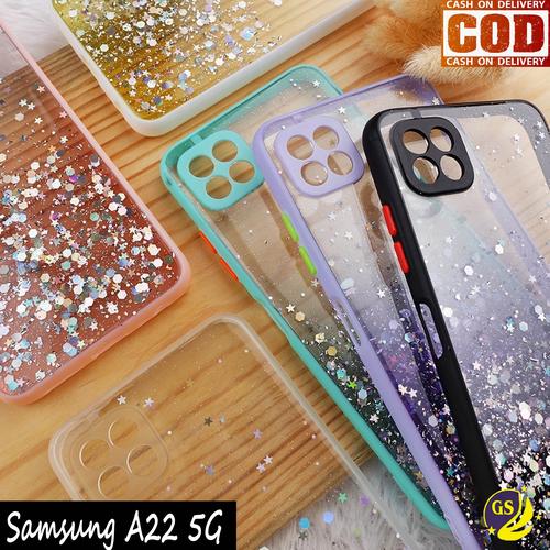 Jual Samsung A22 4G / A22 5G 2021 Case Dove Glitter Bling Star Gliter ...