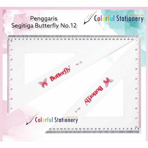 Jual Penggaris / Mistar Segitiga Butterfly No.12 - Kota Bogor ...