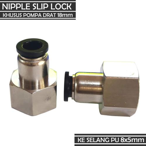 Jual Nepel Slip Lock Konektor Pompa DC Drat 18mm ke Selang 8mm - Kota ...