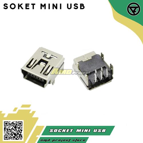 Jual Socket Mini USB 5P Connector Female Soket Arduino Nano PCB 5 Pin ...
