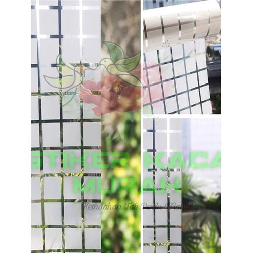 Jual Sticker Stiker Kaca Film Sanblast Sunblast Sandblast Motif Kotak ...