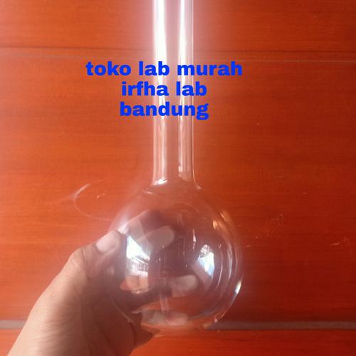 Jual labu destilasi leher panjang 500ml pyrex ,boiling flask leher ...