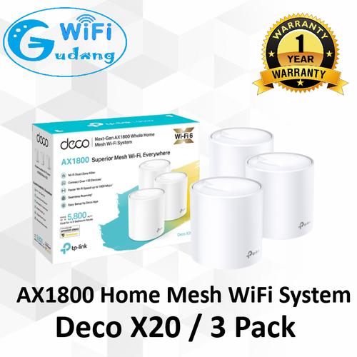 Jual TP-LINK DECO X20 3-Pack AX1800 Whole Home Mesh Wi-Fi 6 System ...