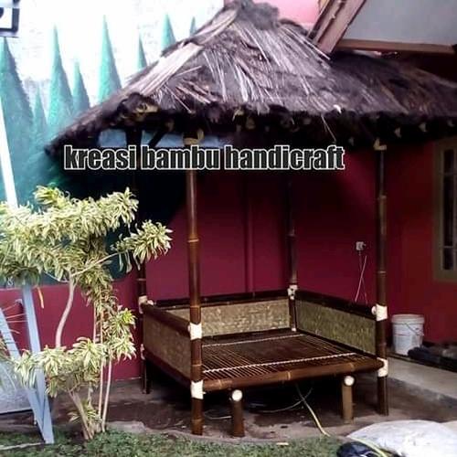 Jual saung bambu atap injuk ukuran 2x2 meter - Kab. Bandung Barat ...