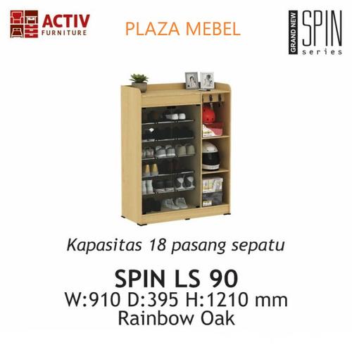 Jual Rak Sepatu Lemari Sepatu Activ 5 susun Spin Ls 90 - Rainbow Oak ...