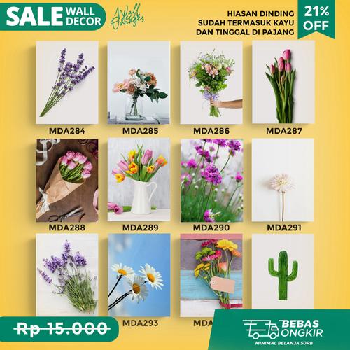 Jual Wall decor - hiasan dinding poster gambar bunga tema shabby chic ...