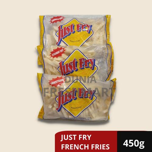 Jual Just Fry French Fries Shoestring /Straight Cut /Crinkle Cut 450 ...
