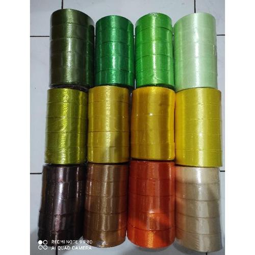Jual Pita satin ribbon 2.5 cm hiasan hampers parcel lebaran idul fitri ...