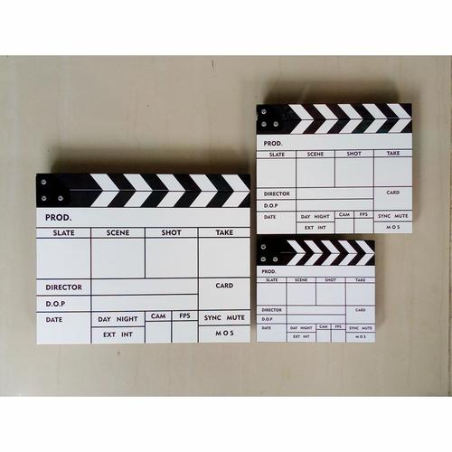 Jual 1 Set Clapper Board Cinema 3 ukuran (25x20cm - 17,5x15cm - 12x11cm ...