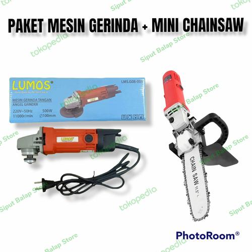 Jual PAKET MESIN GRINDA GERINDA + MINI CHAIN SAW 11.5 INCH SET ...