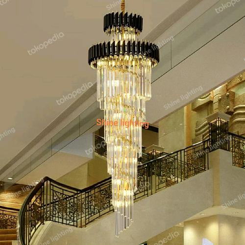 Jual Lampu gantung frame kristal ruang void ruang tamu tipe 8865/60cm ...
