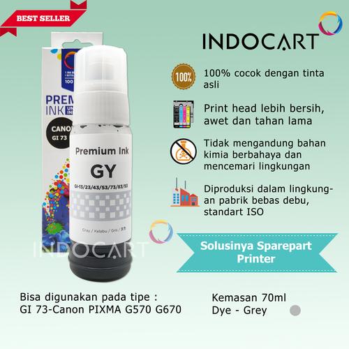 Jual IndoCart Tinta Refill Canon GI 73 PIXMA G570 G670 Dye-70ml - Grey - Kota Tangerang Selatan ...