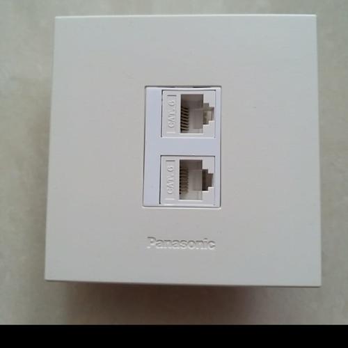 Jual Face Plate stop kontak data lan cat 6 rj45 seri frame panasonic ...