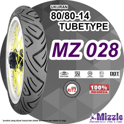 Jual Ban Motor Matic Mizzle 80/80-14 MZ028 Tubetype - Bukan Tubeless ...