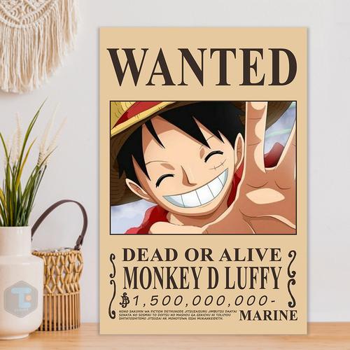 Jual Hiasan Dinding Poster One Piece Bounty Buronan Wanted Luffy Zoro ...