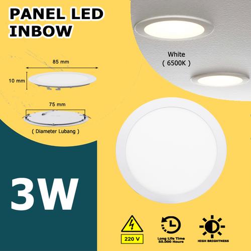 Promo Panel LED 12 Watt Inbow Lampu Downlight LED Panel Bulat - 3 Watt ...