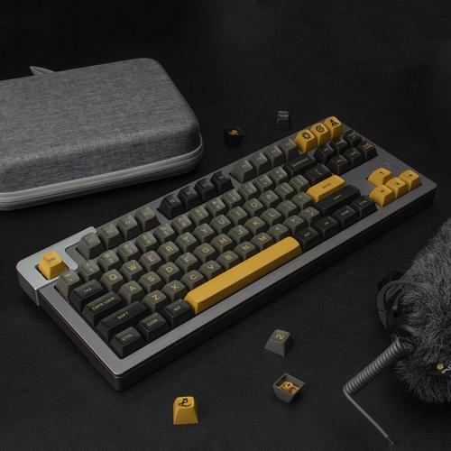 Jual Grey yellow rocket keycaps SA profile double shot 172 keycaps ...