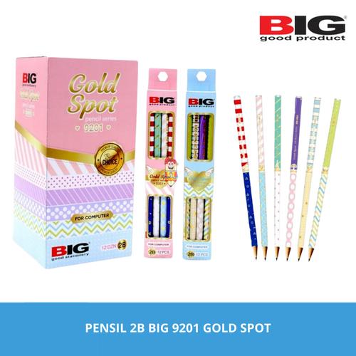 Jual Pensil 2B Gold Spot 9201 BIG / 2B Pencil Gold Spot / 1 Lusin ...
