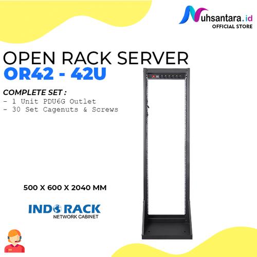 Jual Open Rack Server 42U OR42 Depth 400mm Open Rak Server 42U Indorack ...
