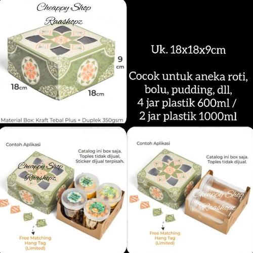Jual (Free Hangtag) Box Lebaran 18x18 x9cm Box Pudding Lebaran Box ...