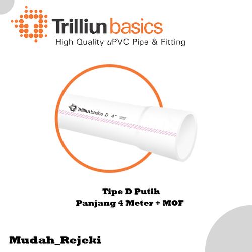 Jual Pipa uPVC Trilliun Basics D Putih 4 Meter MOF - 1-1/4 Inch - Kota ...