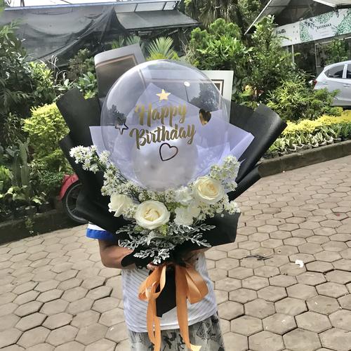 Jual buket balon pvc wisuda +buket balon dan bunga +baloon bouquet ...