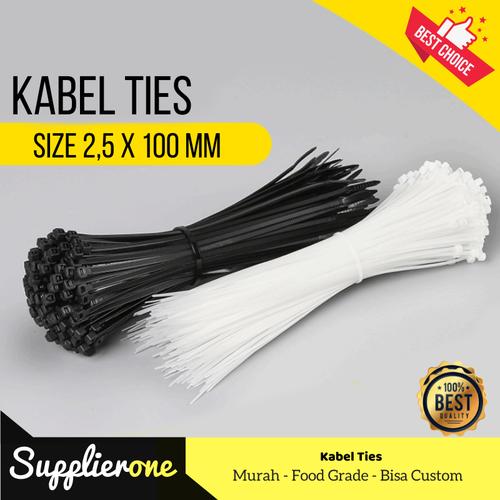 Jual Kabel Tie isi 100 / Kabel Ties Makanan / Cable Ties Hitam PutIH ...
