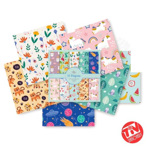 Jual Kertas Origami Ina Creative Motif 15x15 cm 10 pattern (50 lembar ...