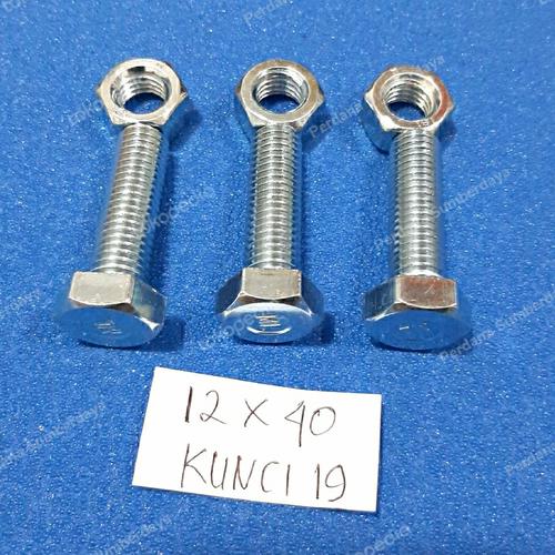 Jual Baut Mur Putih M12x40 / Baut Mur Kunci 19 mm Galvanis - Jakarta Barat - Perdana Sumberdaya ...