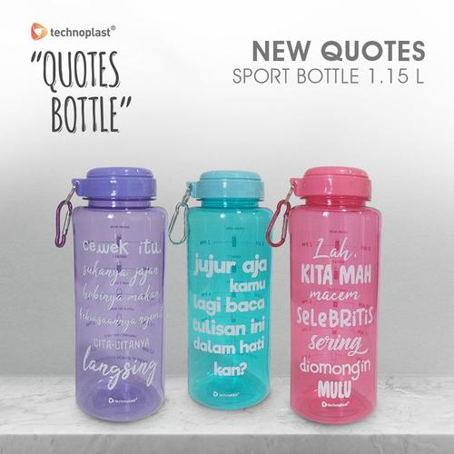 Jual TECHNOPLAST WOMAN QUOTES SPORT BOTTLE 1.15 L / BOTOL MINUM KATA ...