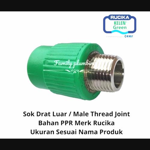 Jual SOCKET DRAT LUAR MALE THREAD JOINT SDL PPR 20 mm 1/2INCH 0,5 ...