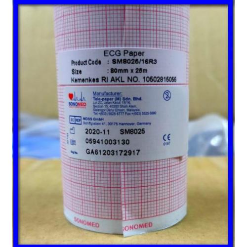 Jual Kertas EKG ecg Paper 80mm x 20m utk Ecg R3/Vitech/Elitech/dll ...