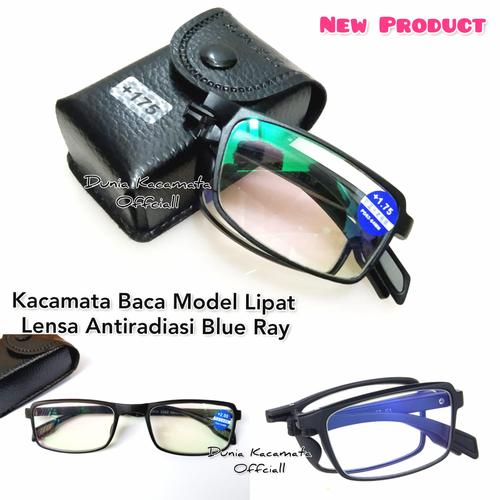 Promo Kacamata Baca Plus Lensa Anti Radiasi Blue Ray Model Lipat pria ...