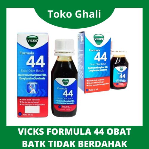 Jual VICKS FORMULA 44 DEWASA SIRUP OBAT BATUK TDIAK BERDAHAK - 54ml ...