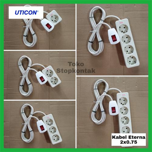 Jual Stop kontak uticon 1 2 3 4 5 lubang kabel Eterna saklar on/off - 6 meter, 1 lubang - Kab ...