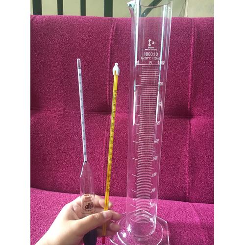 Jual Hydrometer ASTM Solar Gelas Ukur Duran 1000ml 1L Dan Thermometer ...