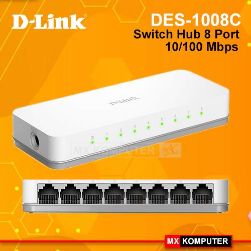 Jual Dlink DES-1008C/1008A 8-Port 10/100 Mbps Unmanaged Switch - Kab ...