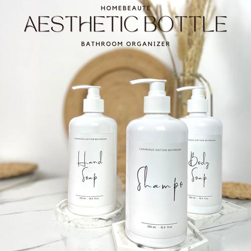 Jual botol sabun cair aesthetic / botol pump 500 ml / botol refil ...